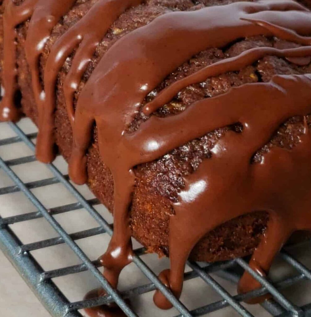 Nutella Glazed Chocolate Zucchini Bread - Grits and Gouda