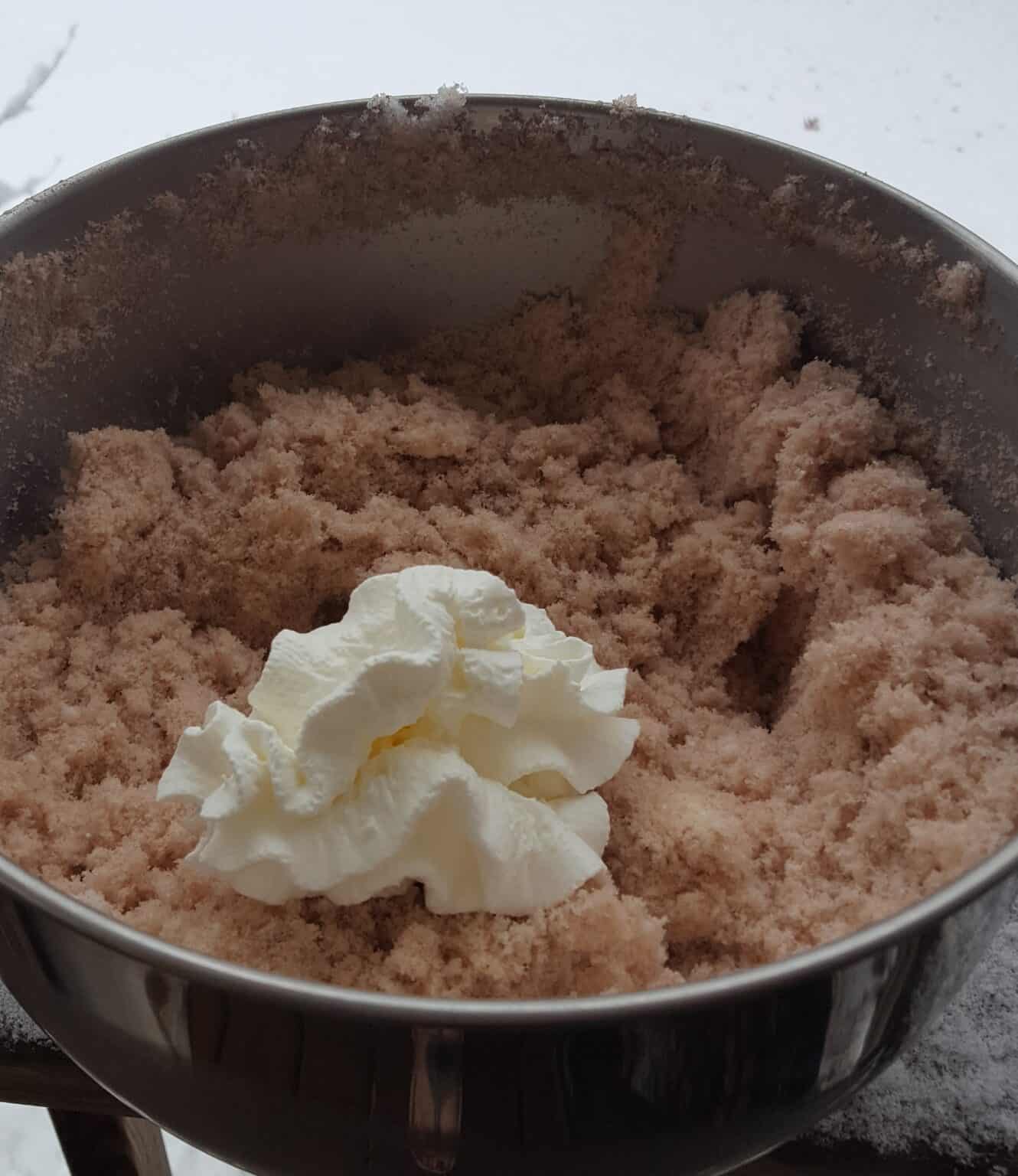 Hot Chocolate Snow Ice Cream | Made with Fresh Snow - Grits and Gouda