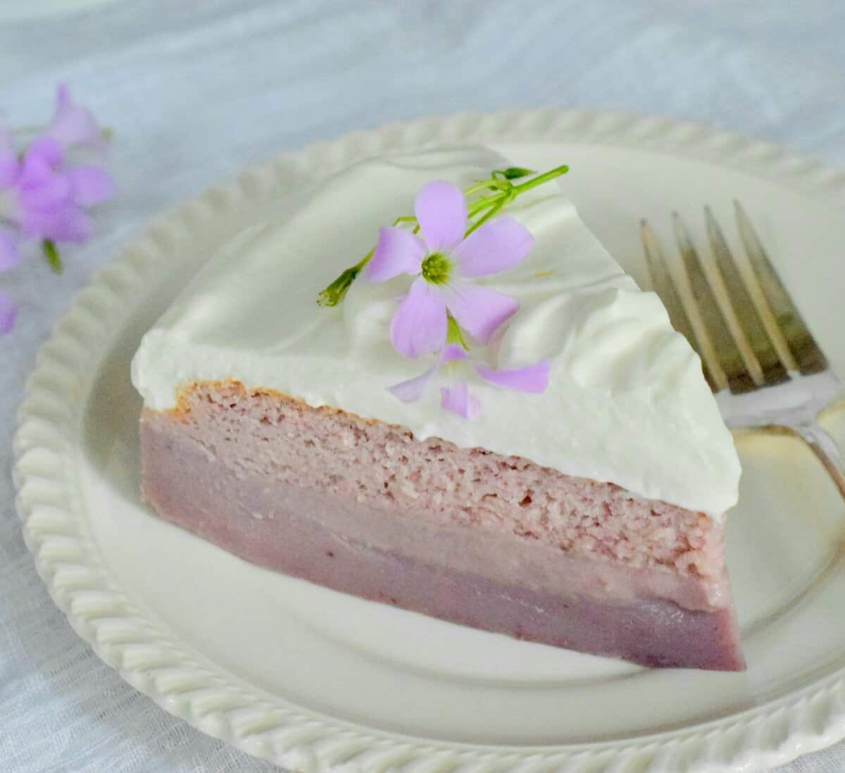 Purple Sweet Potato Magic Cake - Grits and Gouda