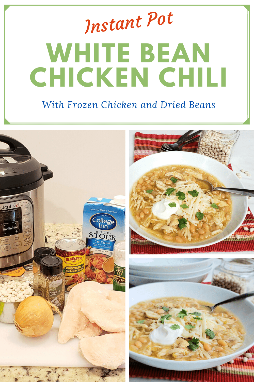 Instant Pot White Bean Chicken Chili - Grits and Gouda