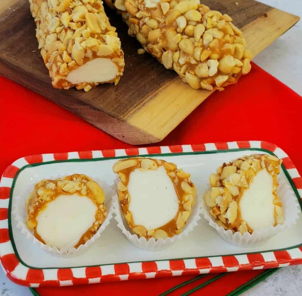 Shortcut Salted Caramel Nut Rolls (Peanuts & Nougat) - Grits and Gouda