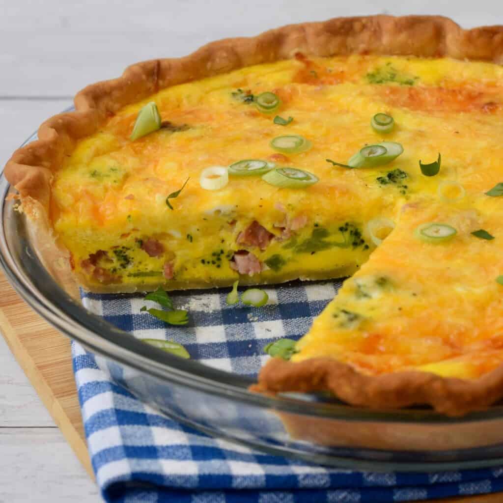 Best Easy Ham and Broccoli Quiche - Grits and Gouda