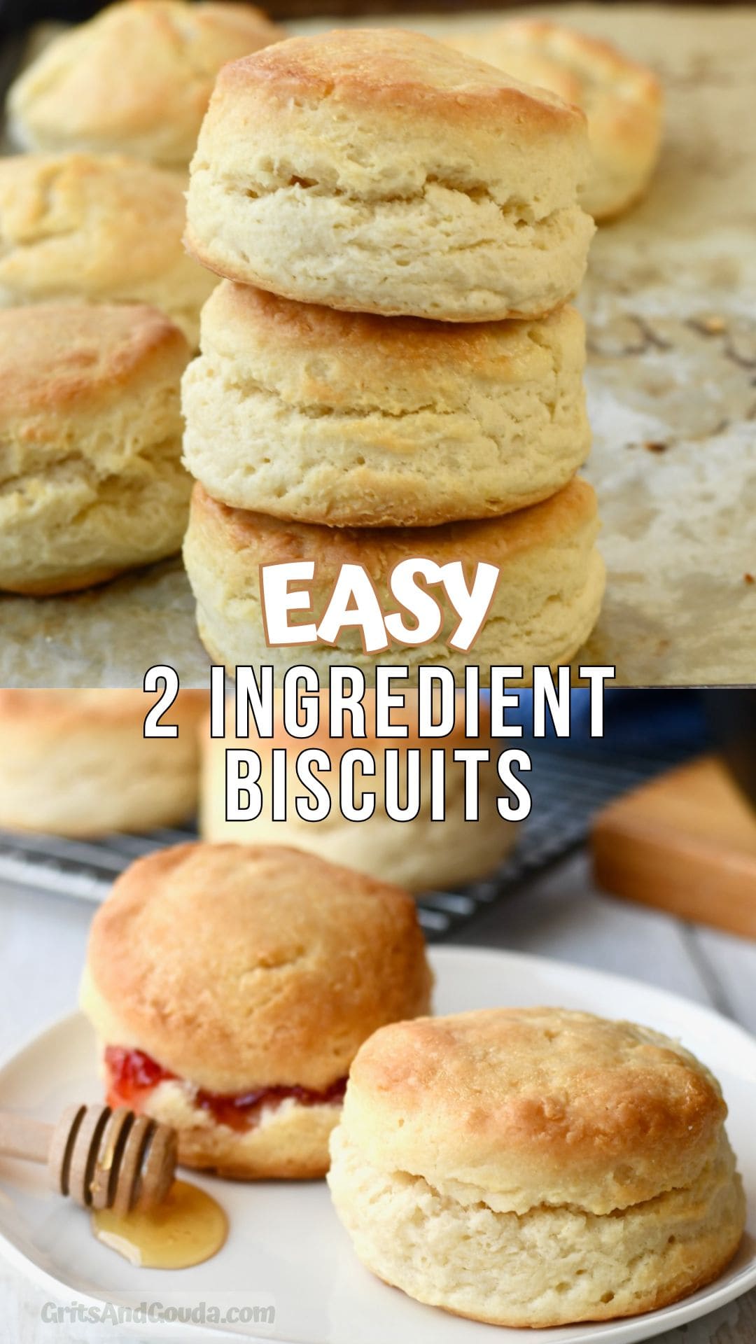2 Ingredient Biscuits - Grits and Gouda