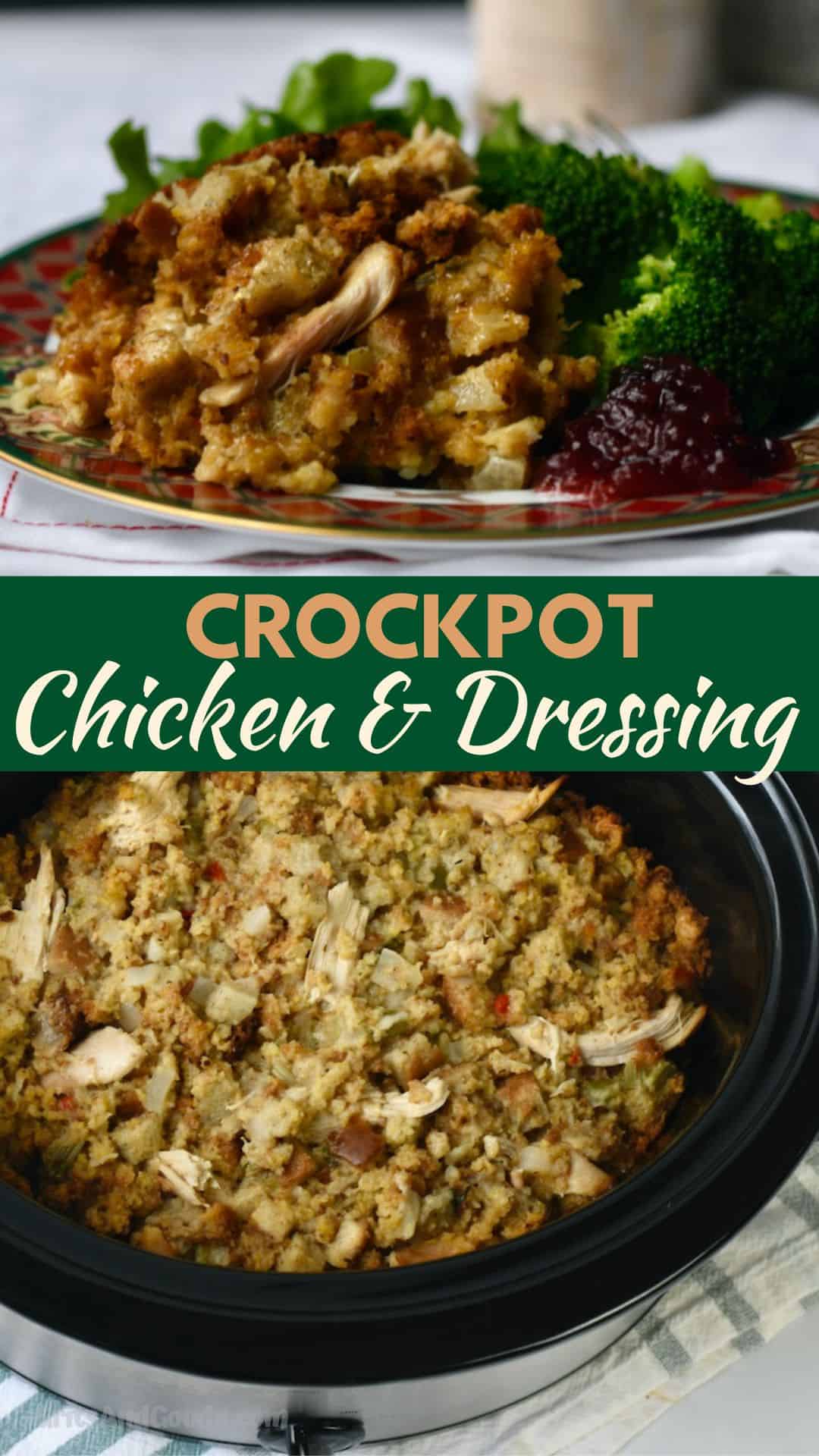 Crockpot Chicken and Dressing - Grits and Gouda