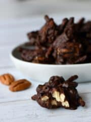 Dark Chocolate Pecan Clusters - Grits and Gouda