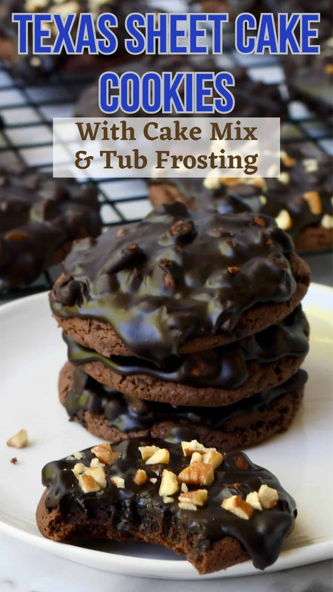 Texas Sheet Cake Cookies (with cake mix) - Grits and Gouda