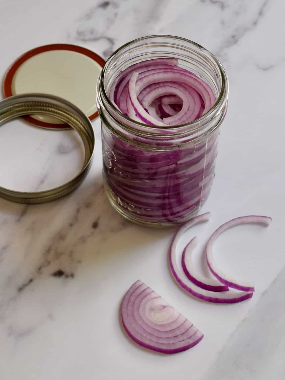 Quick Pickled Red Onions (No Cook) - Grits and Gouda