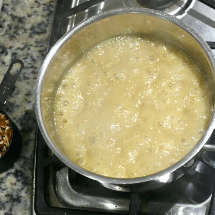 Easy Pecan Praline Sauce - Grits and Gouda
