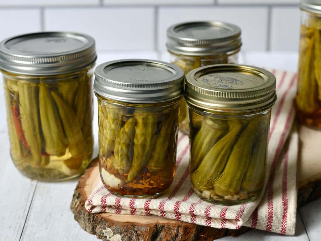 Easy Crisp Pickled Okra - Grits and Gouda