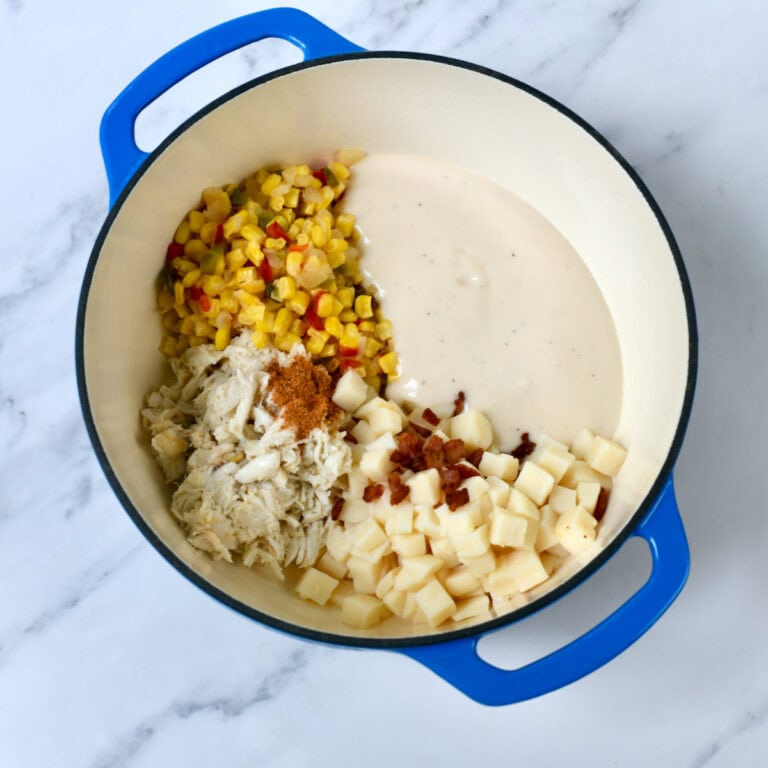 Shortcut Crab and Corn Soup - Grits and Gouda