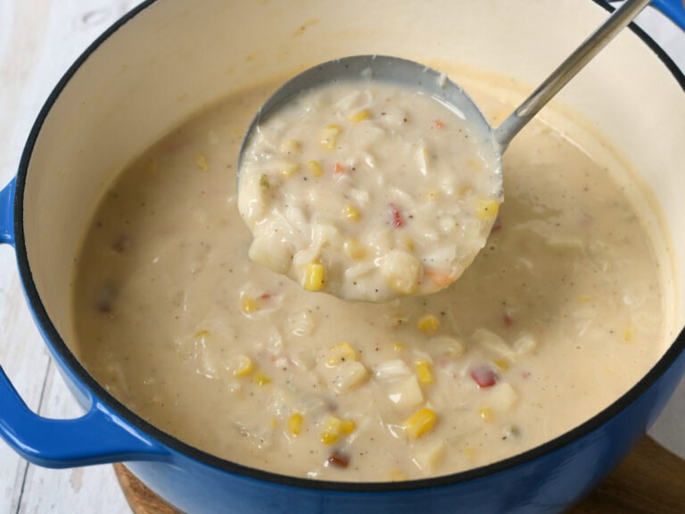 Shortcut Crab and Corn Soup - Grits and Gouda