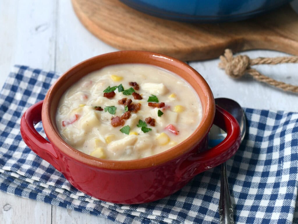 Shortcut Crab and Corn Soup - Grits and Gouda