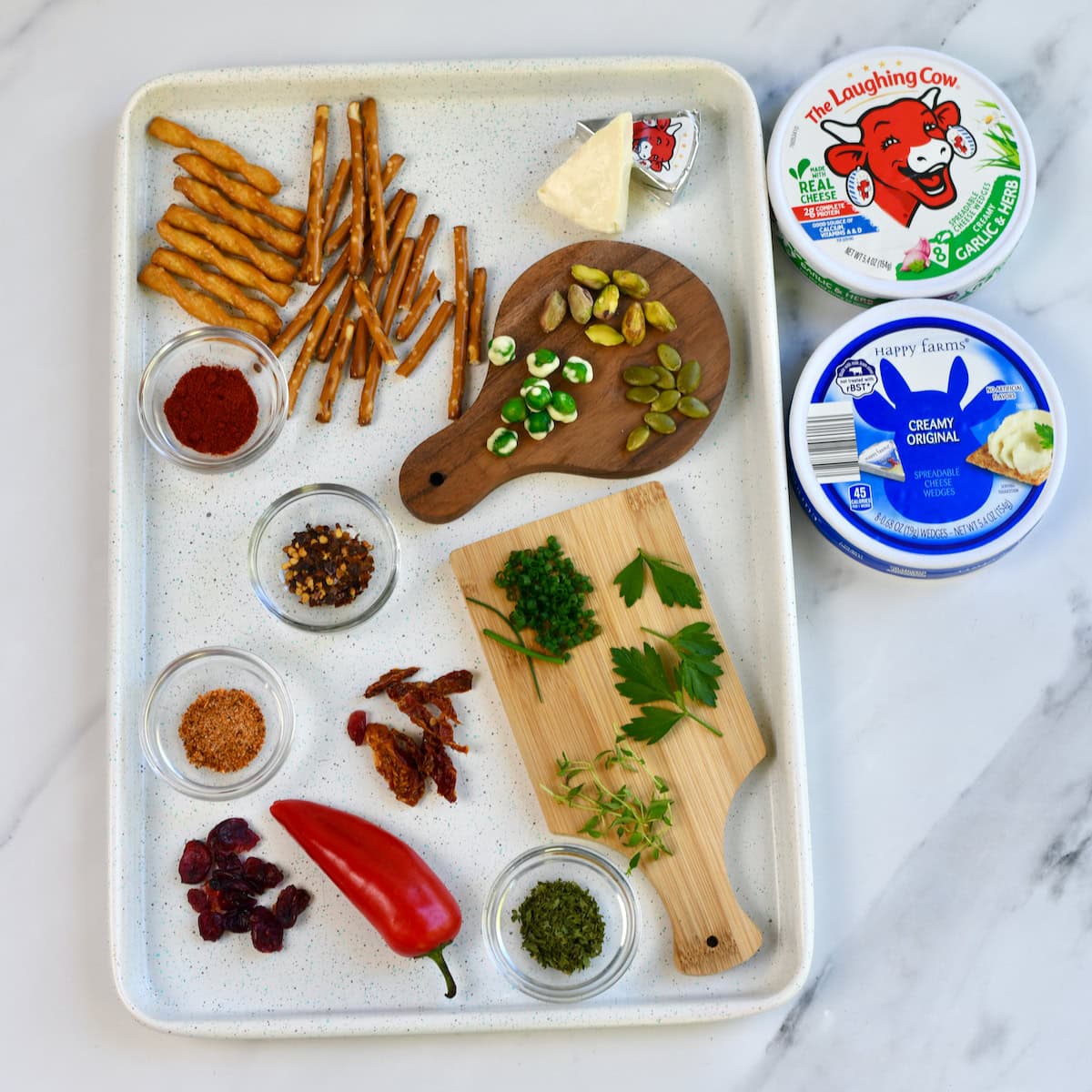 Easy Christmas Cheese Trees - Grits and Gouda