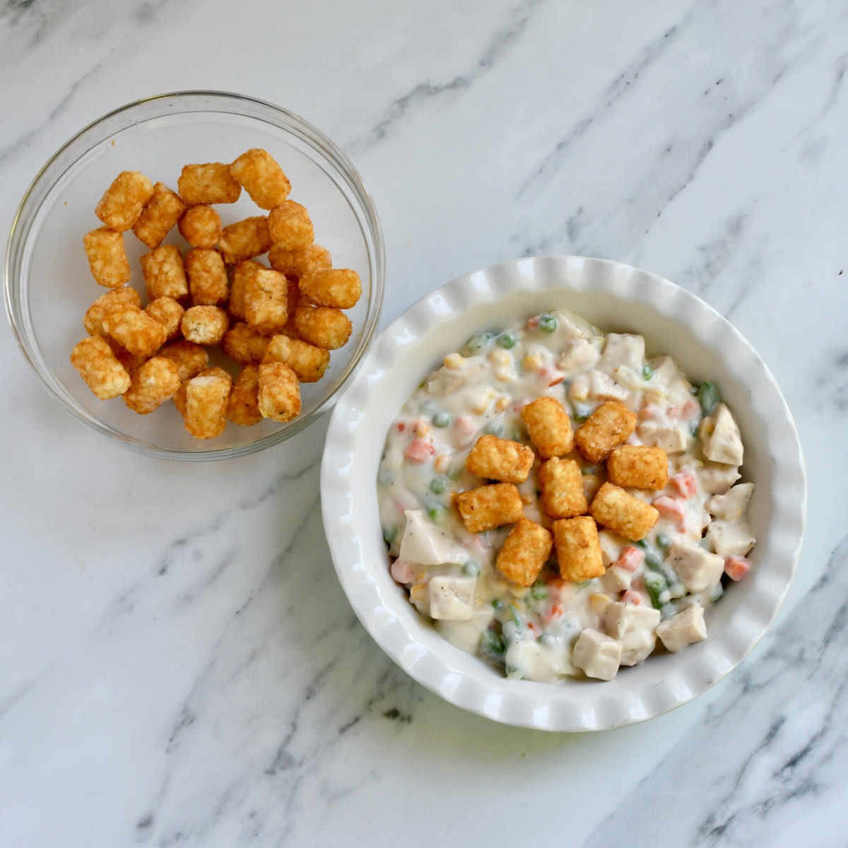 Tater Tot Turkey Pot Pie - Grits and Gouda