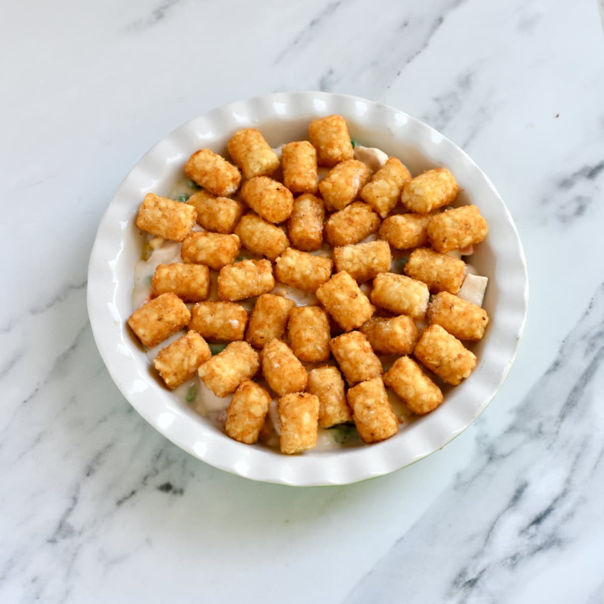 Tater Tot Turkey Pot Pie - Grits and Gouda