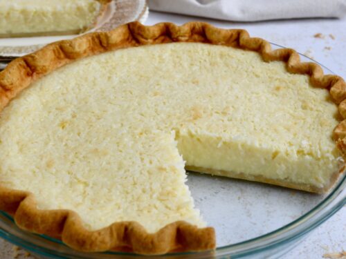 Coconut Custard Pie - Grits and Gouda